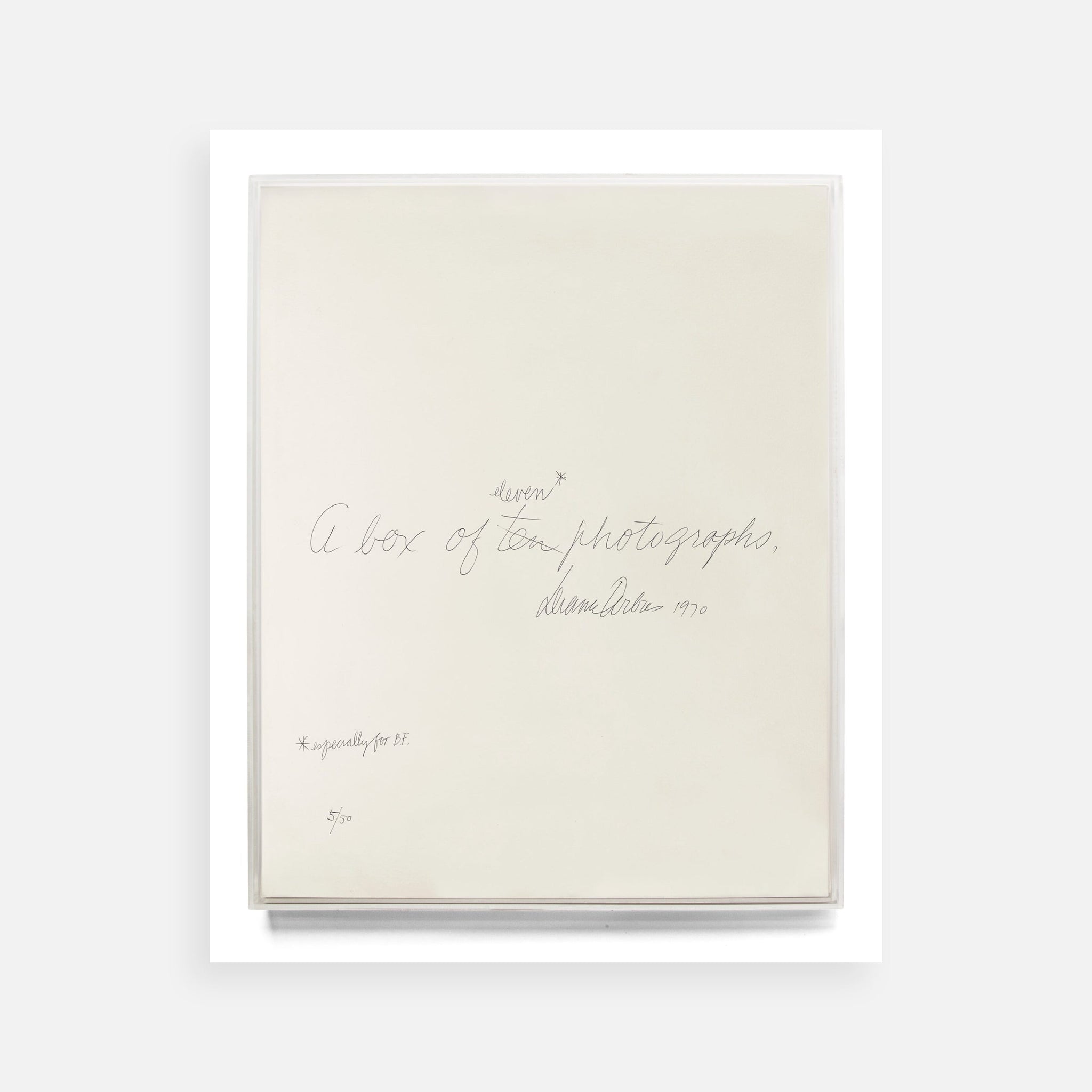 Diane Arbus: A box of ten photographs